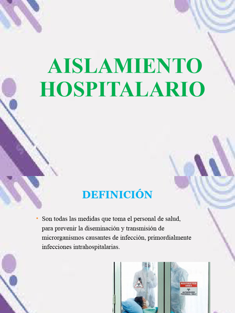 Medidas de Aislamiento Hospitalario | PDF | Infección | Infección adquirida en el hospital
