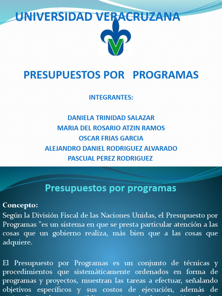 Presupuestos Por Programas | PDF | Presupuesto | Contabilidad