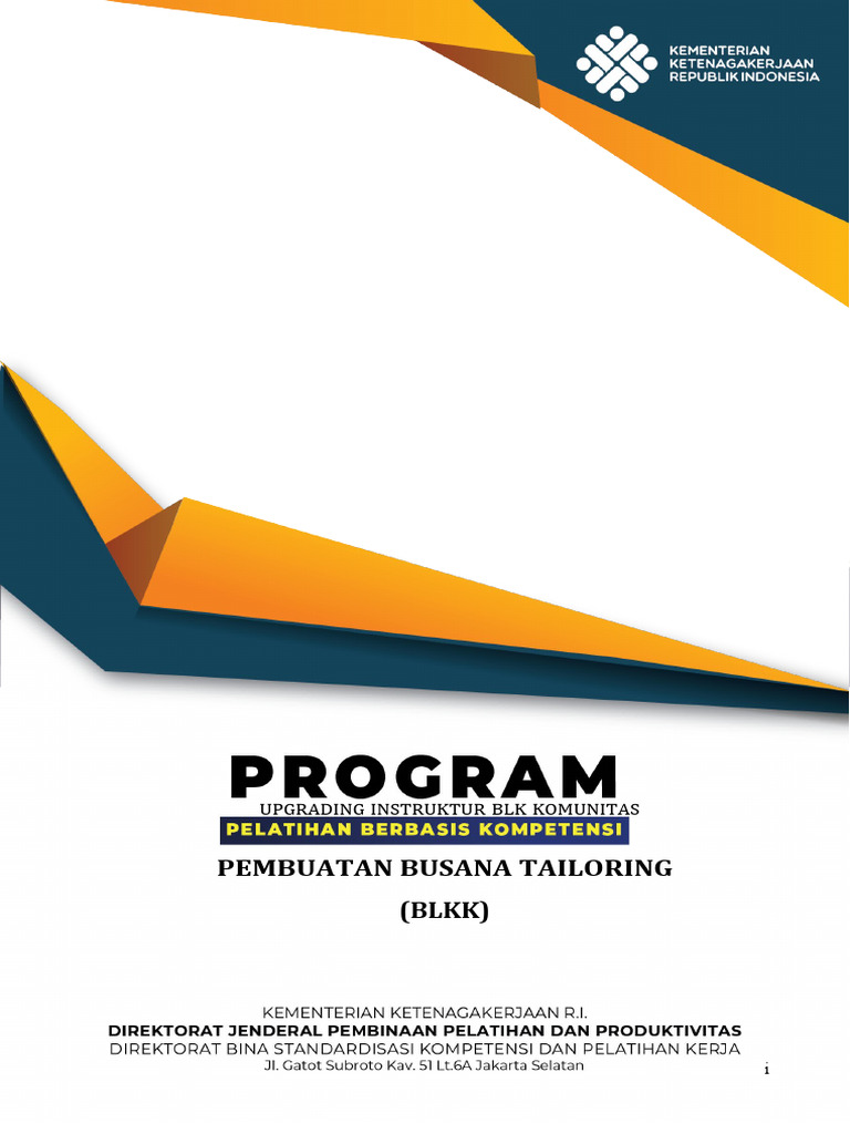 Modul Program Menjahit Busan Ateloring | PDF