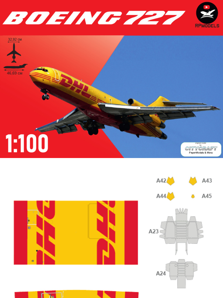 Boeing 727 Paper Model Instructions | PDF