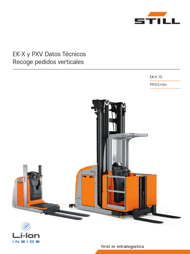 EK-X y PXV Datos Técnicos Recoge Pedidos Verticales | PDF