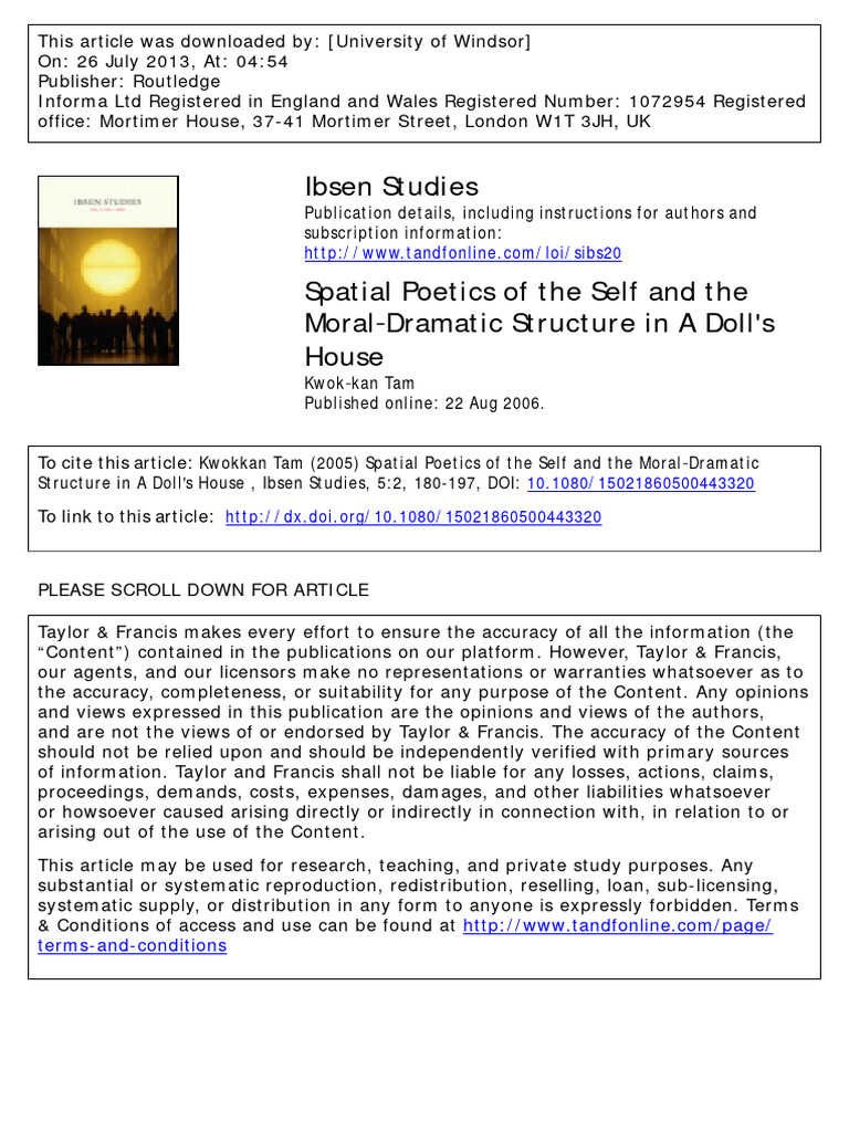 I. Spatial Poetics Tam K. 2005 - Spatial Poetics of The Self and The ...