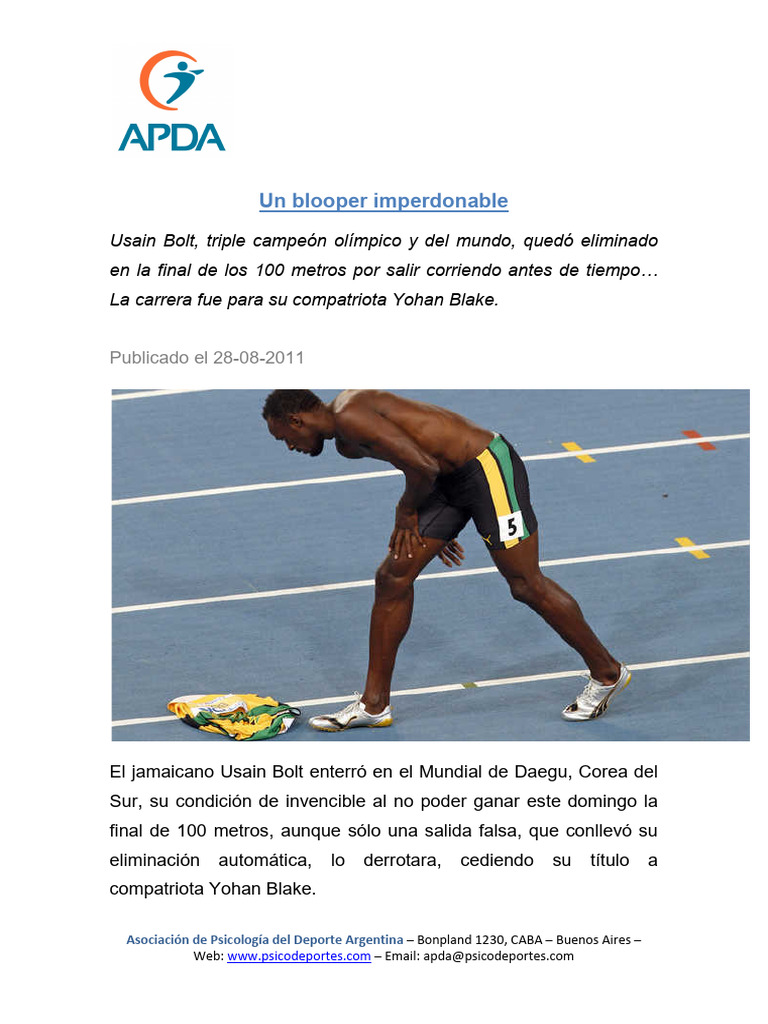 05) Un Bloopoer Imperdonable - Usain Bolt | PDF