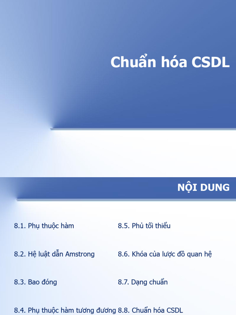 C8 - Chuan Hoa CSDL | PDF