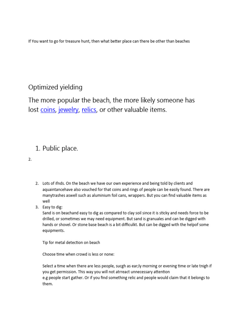 If You Want To Go For Treasure Hunt Tips and Tricks | PDF | Headphones ...