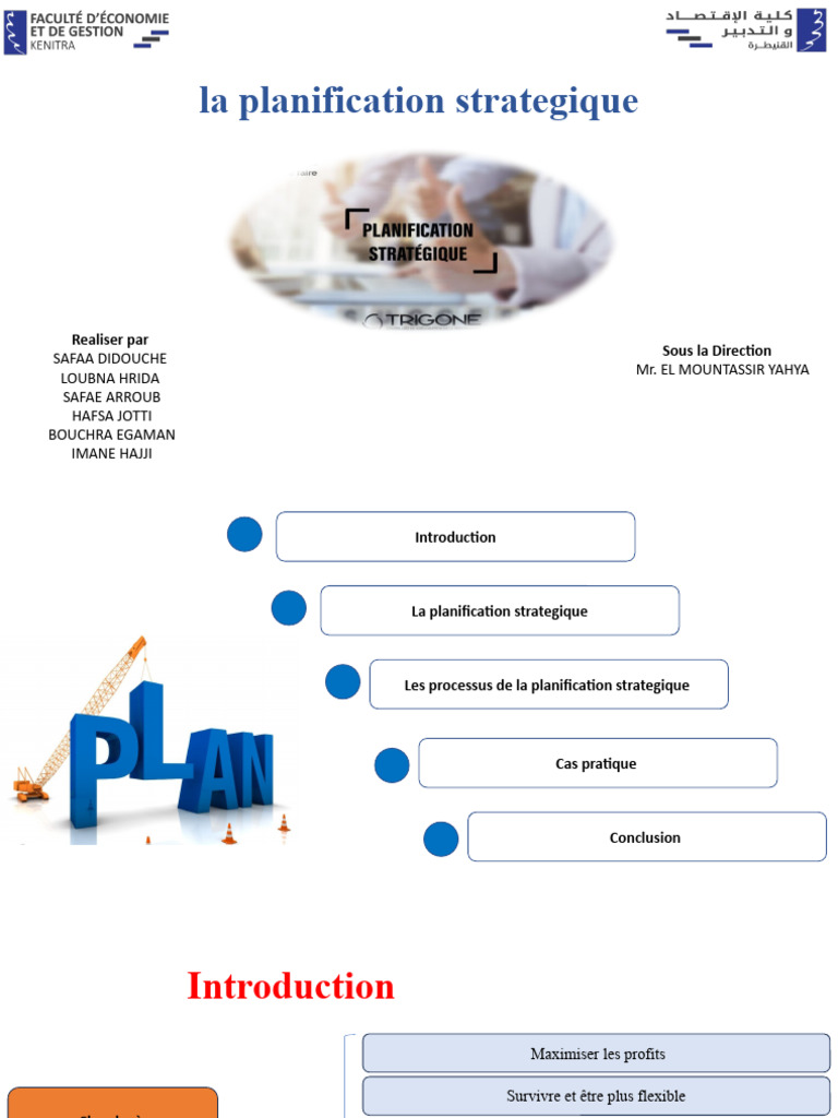 présentation de la planification stratégique 6 | PDF | Planification | Business
