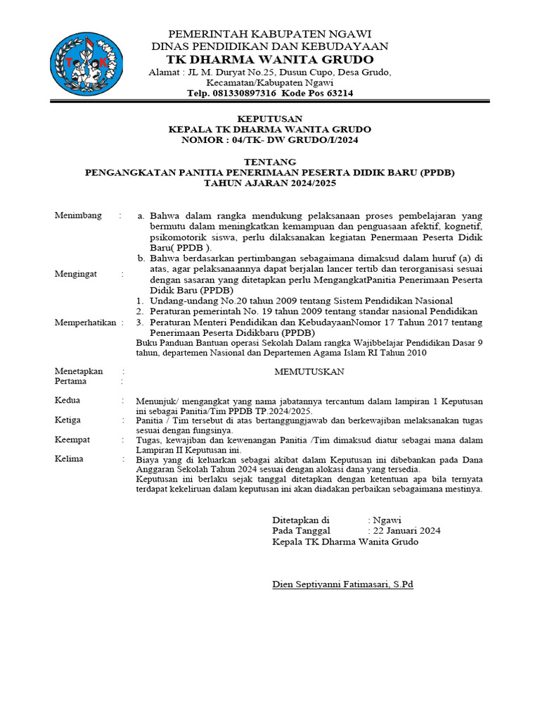 SK PPDB 2024-2025 | PDF