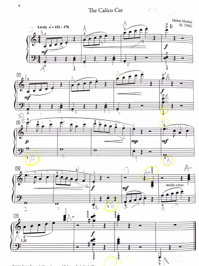 The Calico cat music sheet | PDF