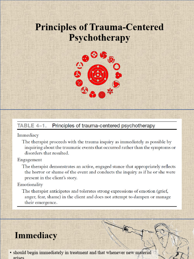 Trauma Therapy Techniques | PDF | Psychotherapy | Psychological Trauma