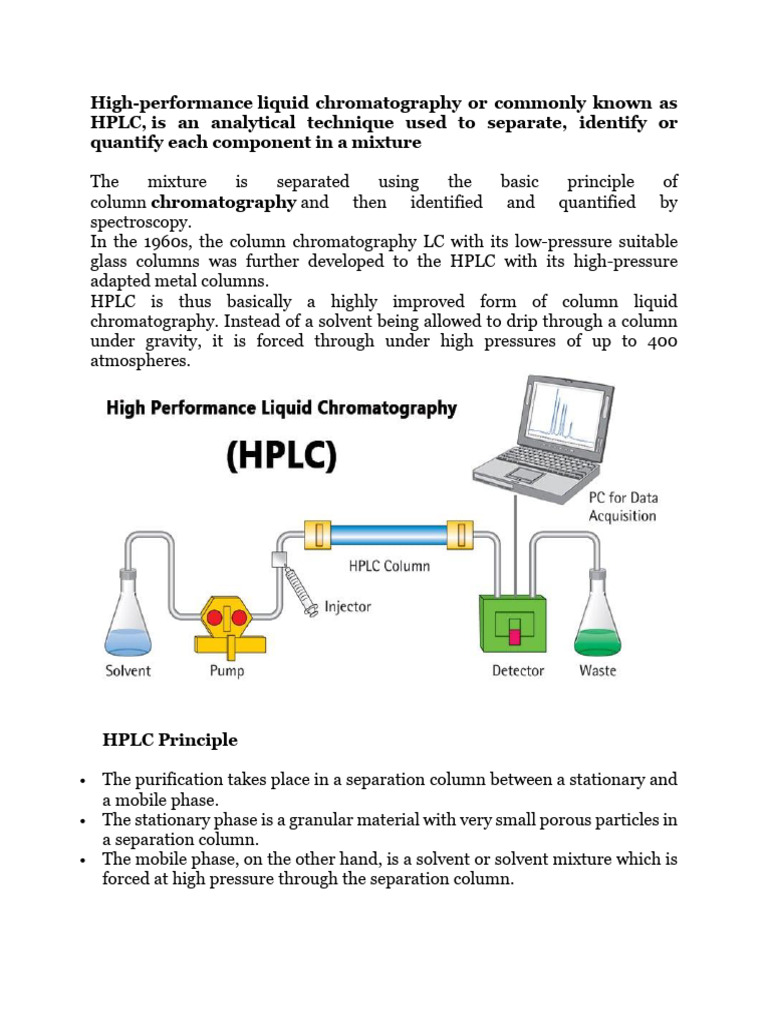 HPLC | PDF | High Performance Liquid Chromatography | Chromatography