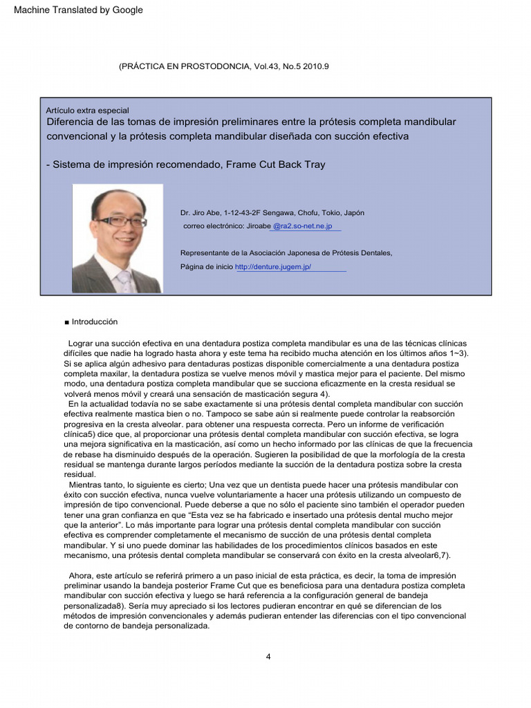 ARTICULO BASE JIRO ABEDr. Jiro Abe | PDF | Músculo | Boca