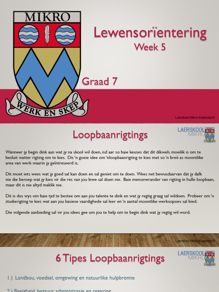 loopbaanrigtings | PDF