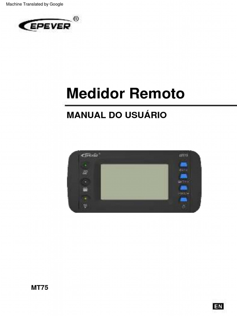 Manual do Usuário do Medidor Remoto MT75 | PDF | USB | Wi-Fi