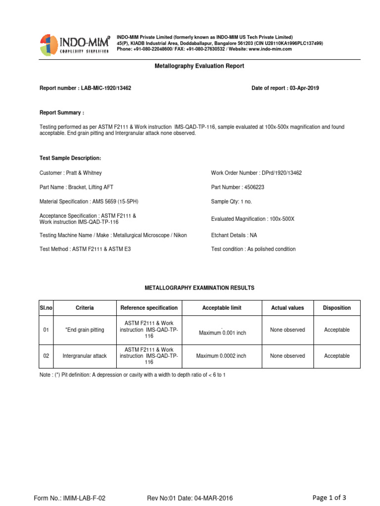 IGA EGP Report | PDF | Materials | Materials Science