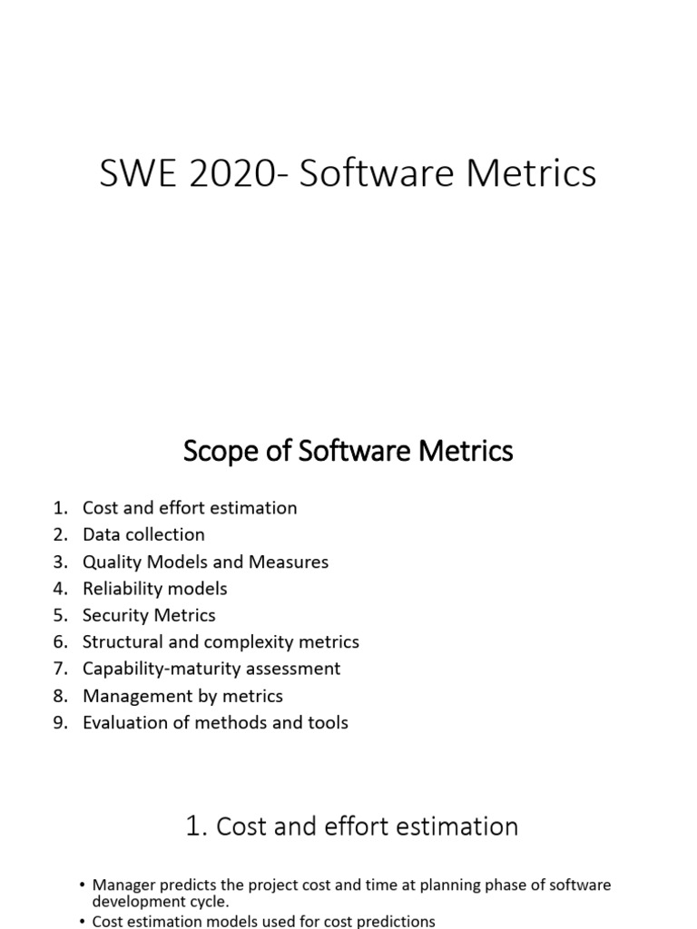 Scope of sw Metrics -II | PDF | Reliability Engineering | Unified Modeling Language