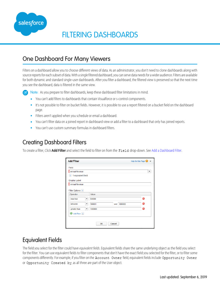 Filtering Dashboards | PDF | Computing | Information Technology