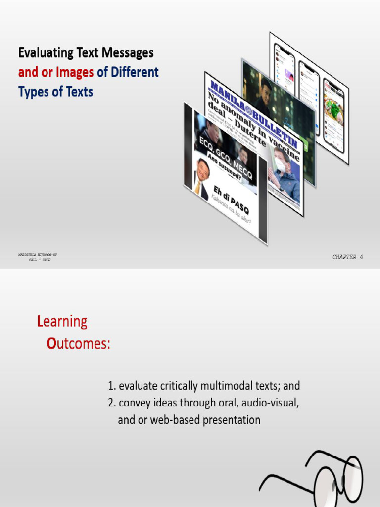 PurCom Chapter 4N - Evaluating Messages I Different Types of Texts | PDF