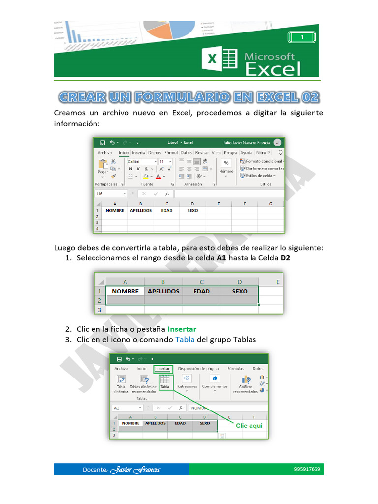 Crear Un Formulario Vba en Excel 00002 | PDF | Microsoft Excel | Ventana (informática)