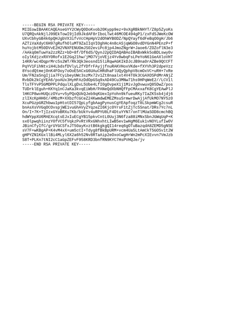 Private Key Pdf