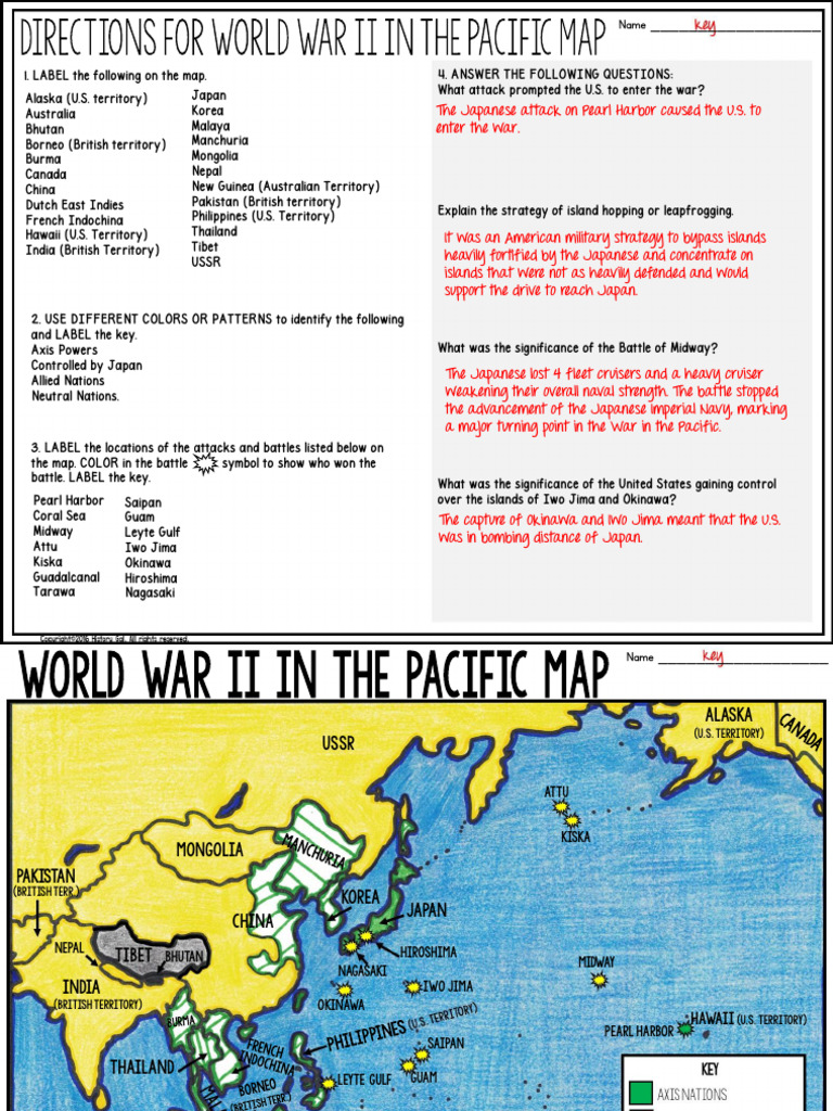 History Gal - Key War in The Pacific Map | PDF | Pacific War | Empire ...