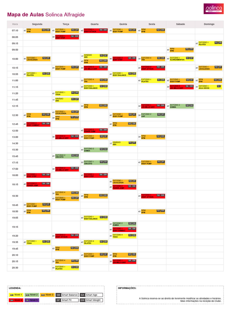 Mapa de Aulas Solinca Alfragide | PDF
