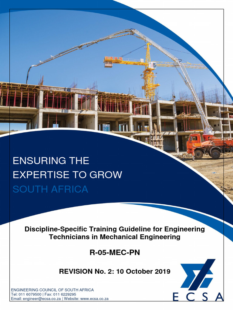 7 R-05-MEC-PN Discipline-Specific Training Guideline For Engineering Technicians Om Mechan | PDF ...