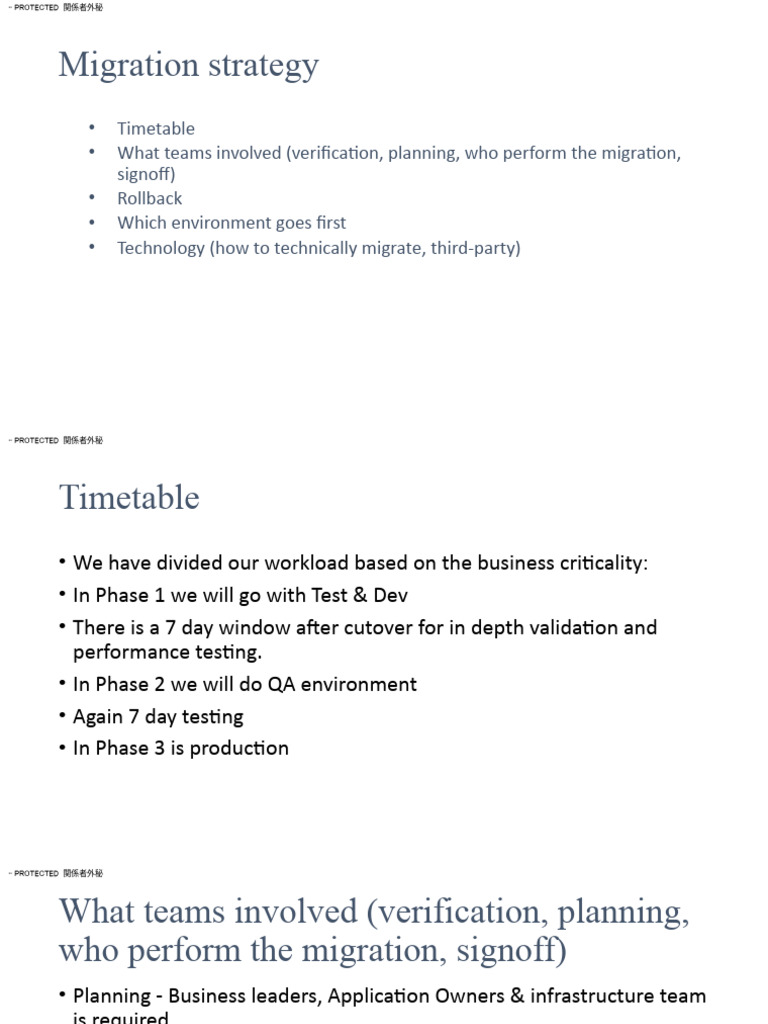Migration Strategy and Timetable Overview | PDF | Computers ...
