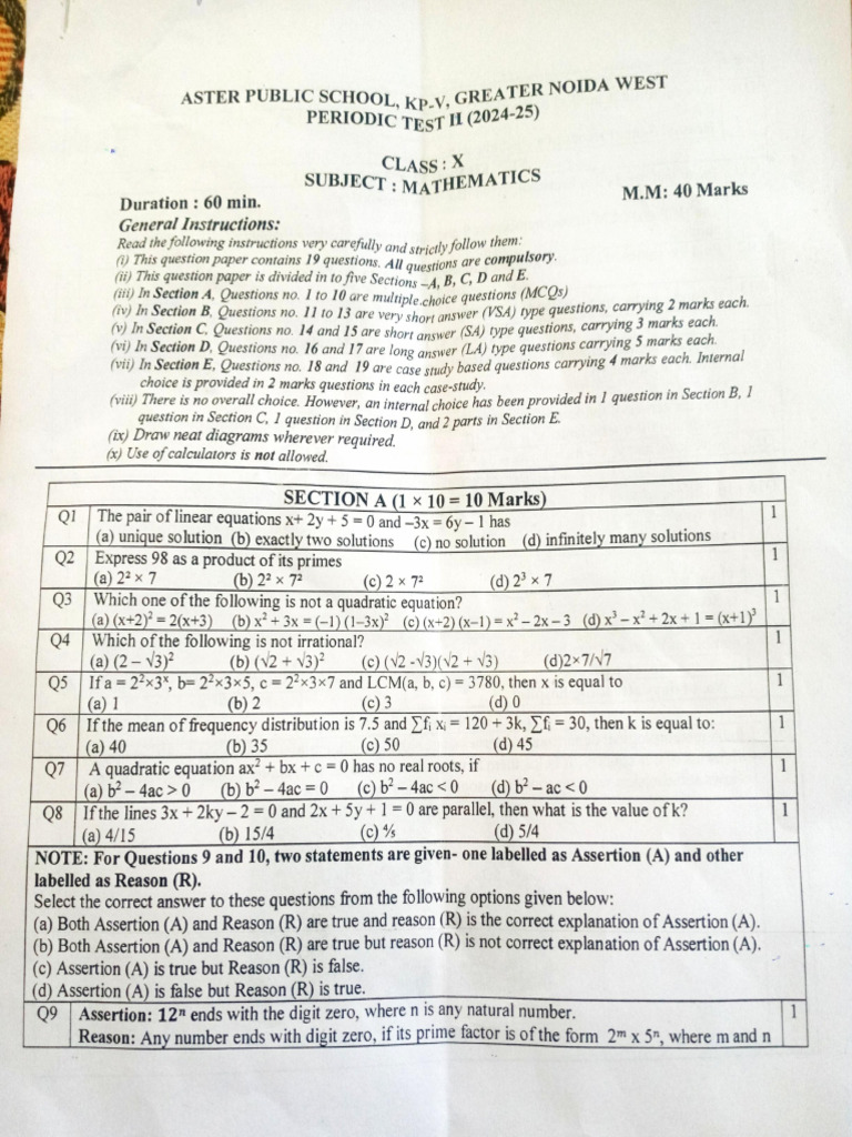 10 - PA2 Maths 24 | PDF | Mathematics | Mathematical Objects