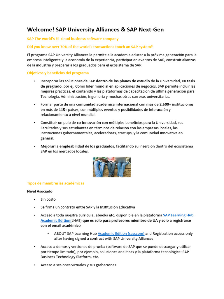About SAP University Alliances | PDF | Tecnologías de la información ...