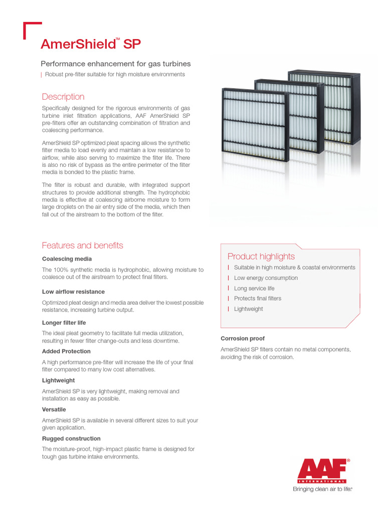 AmerShield SP Data Sheet Overview | PDF | Gas Turbine | Materials