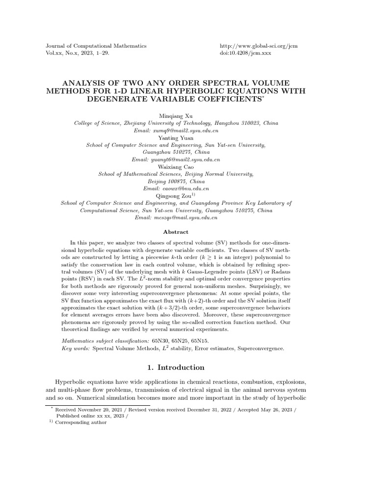 JCM 2021 0330 | PDF | Mathematical Analysis | Finite Element Method