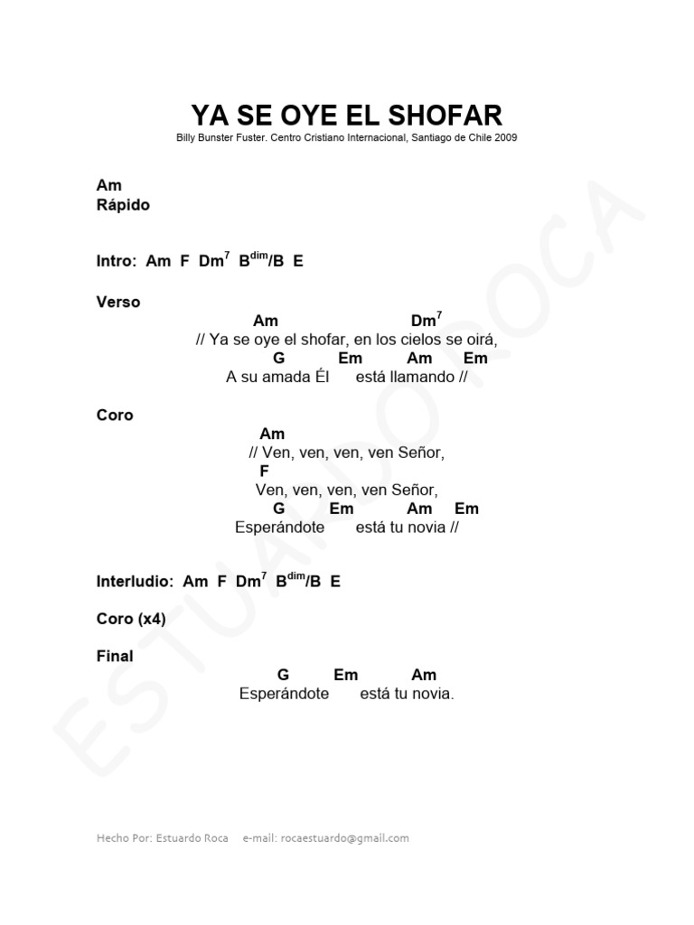 Ya Se Oye El Shofar | PDF