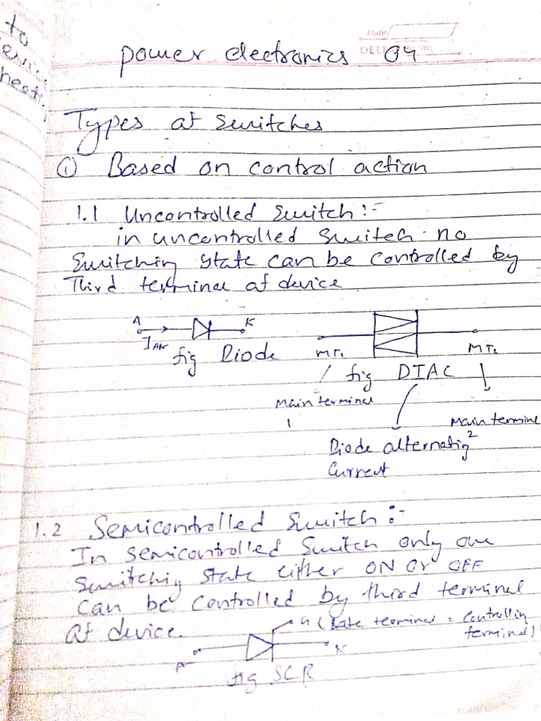 Types of Switches PE | PDF | Semiconductor Devices | Electrical Equipment