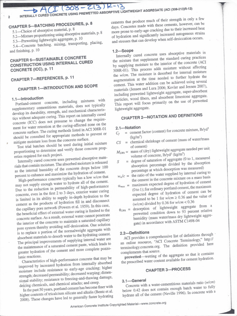 Aci 308-213 R-13 | PDF
