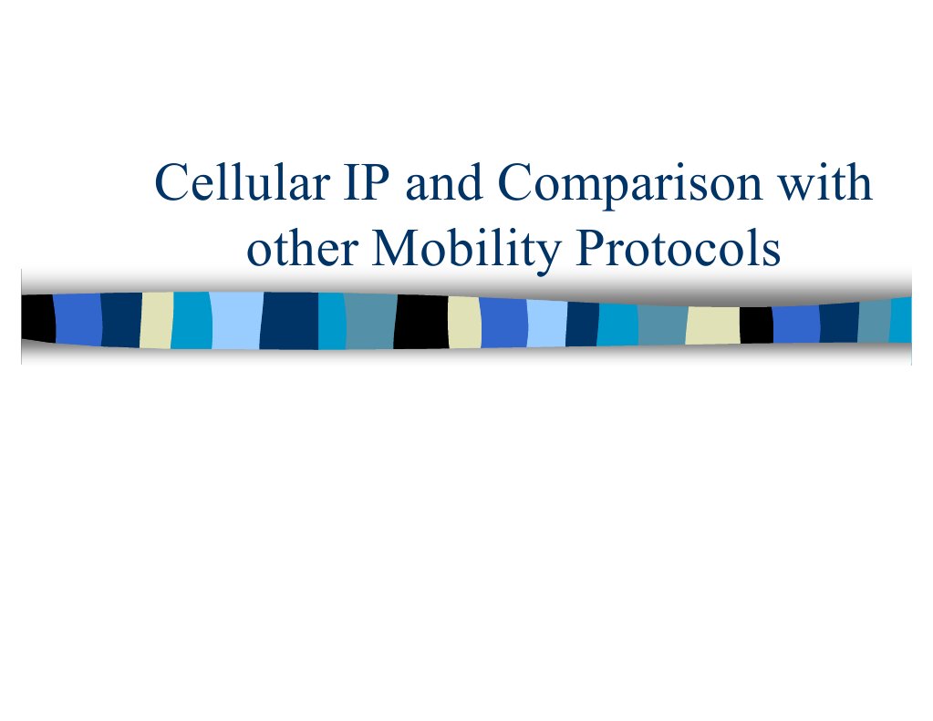 Cellular IP & Mobile IP | PDF | Routing | Internet Protocols Cellular IP & Mobile IP | PDF | Routing | Internet Protocols