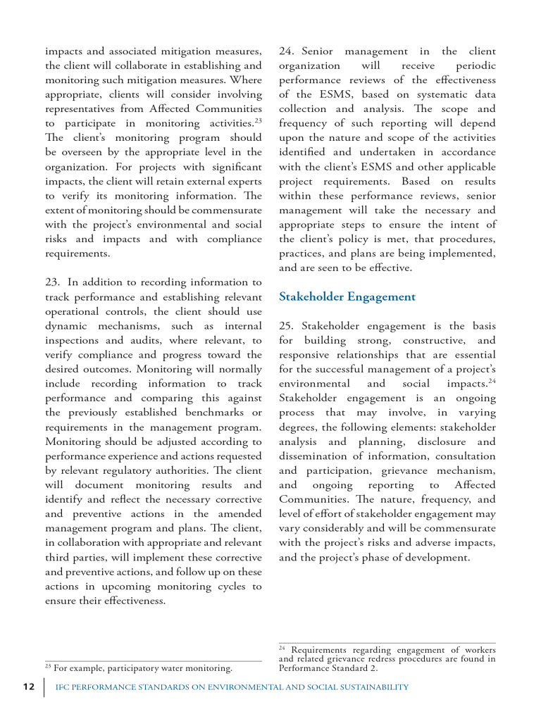 Ifc Performance Standards (16 22) | PDF | Employment | International ...