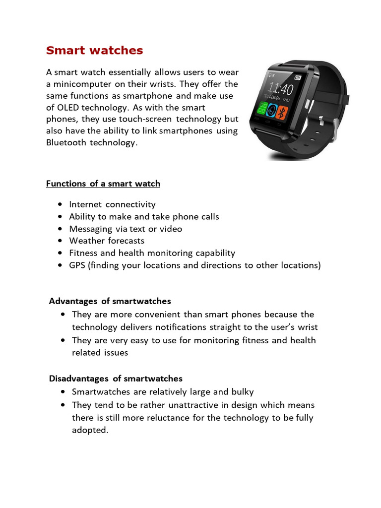 Week 8 - Smart Watch | PDF