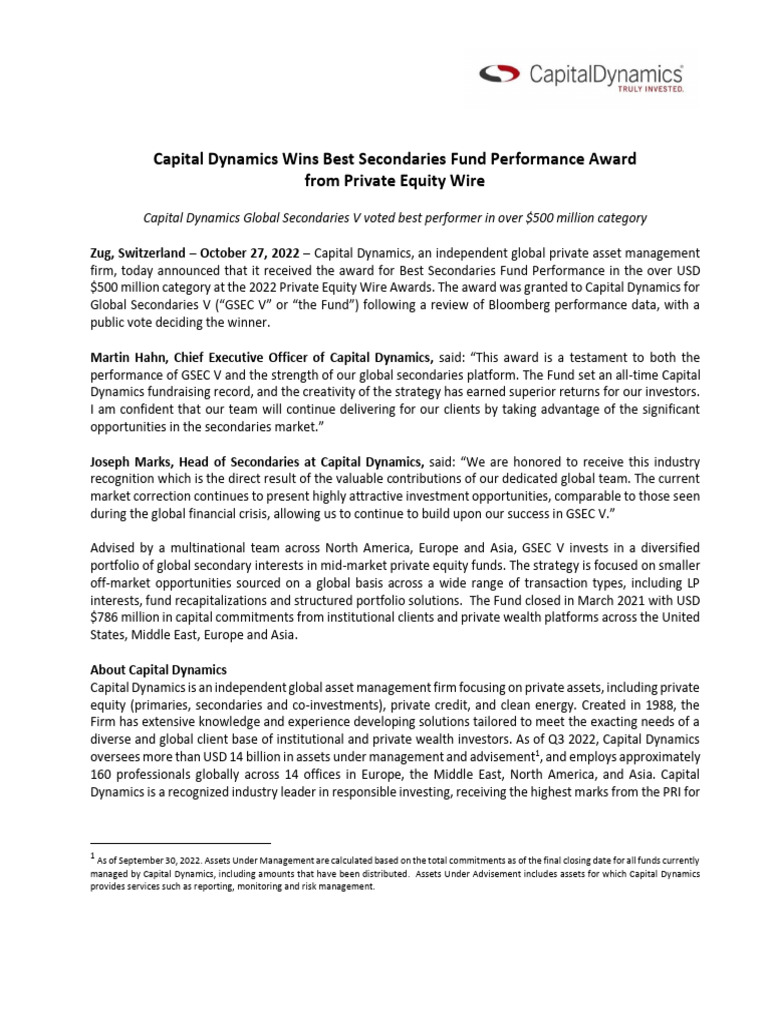 2022 PE Wire Awards English 10 26 2022 | PDF | Private Equity | Investing
