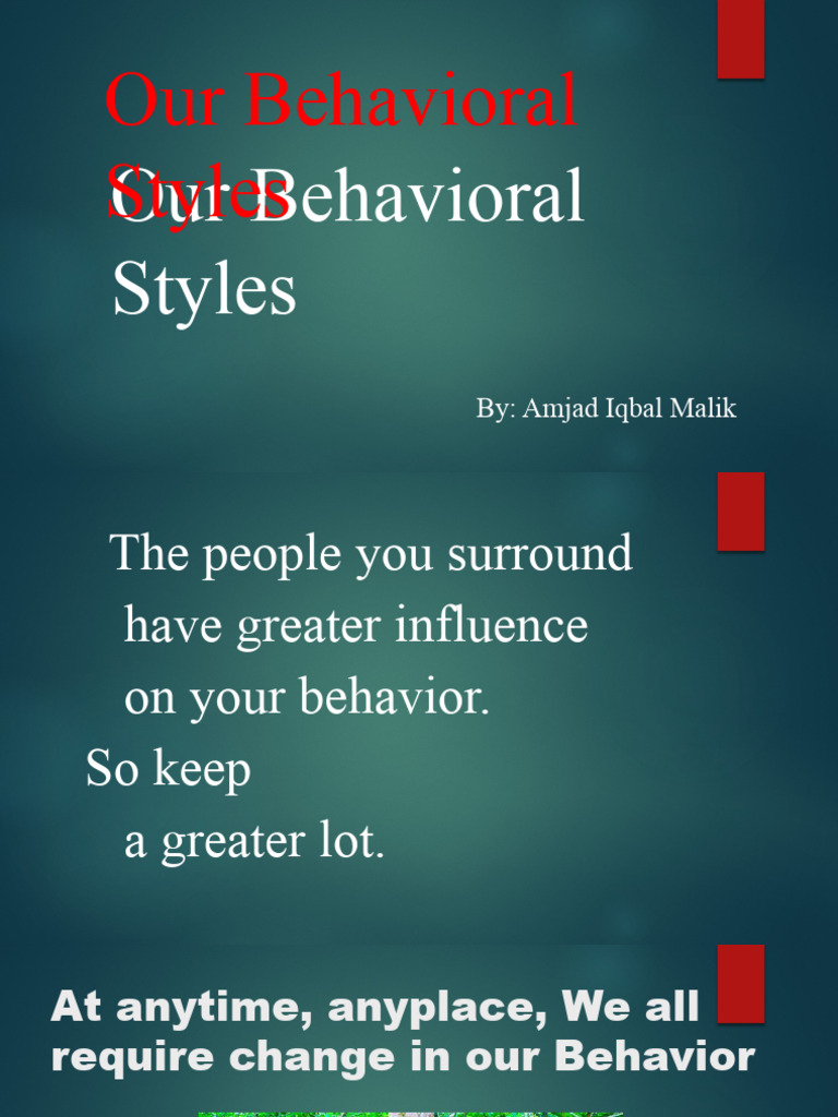 Our Behavioral Styles | PDF | Psychological Concepts | Social Psychology