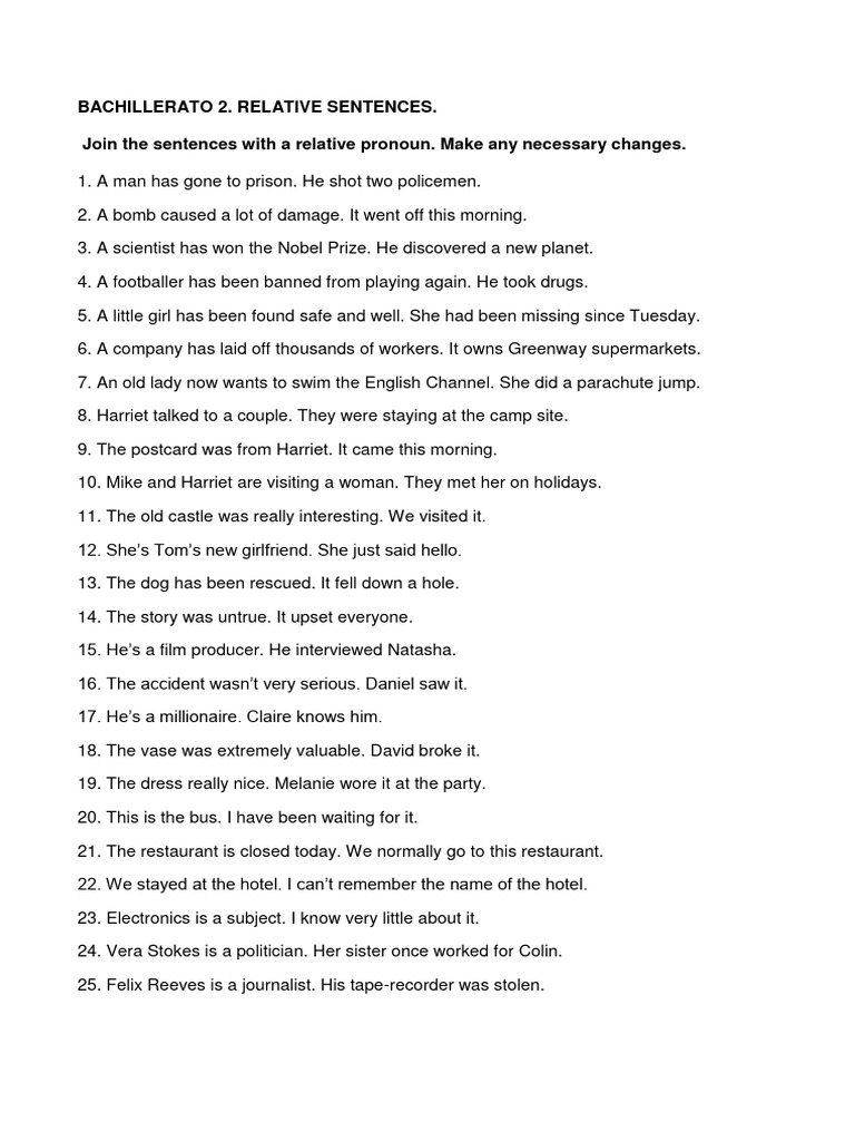 Relative Sentences II | PDF