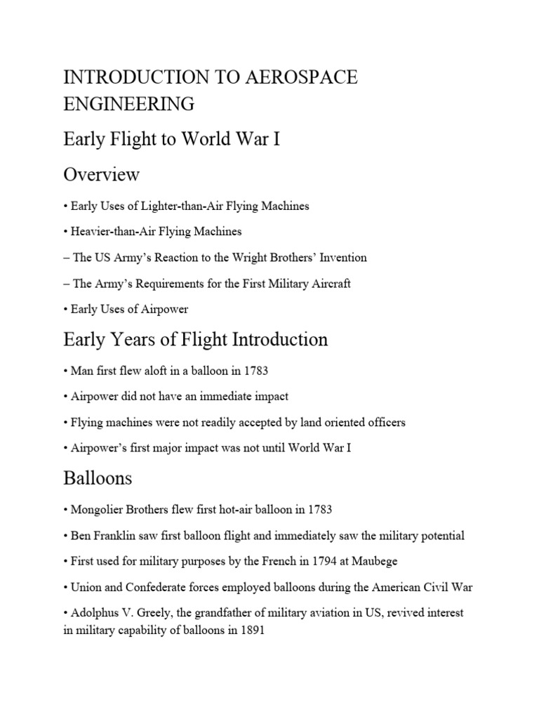 Introduction To Aerospace Engineering | Download Free PDF | Atmosphere ...