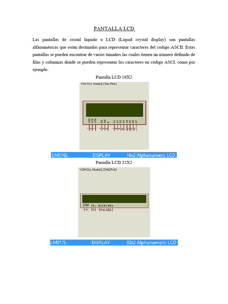 Notas Codigo | PDF | Pantalla de cristal líquido | Microcontrolador