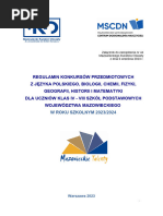 Zalacznik Do Zarzadzenia - Regulamin Higieja 2023 24 | PDF