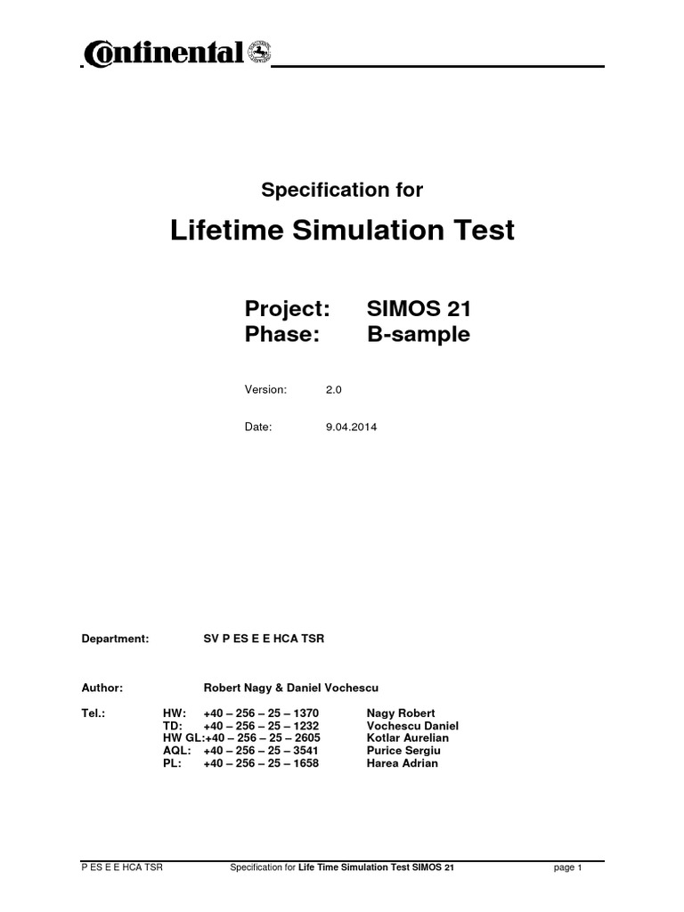 SIMOS21 LTT Technical Requirements V2.0 | PDF | Power Supply | Parameter (Computer Programming)