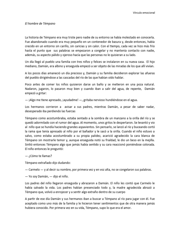 El hombre de Témpano: un cuento de amor | PDF