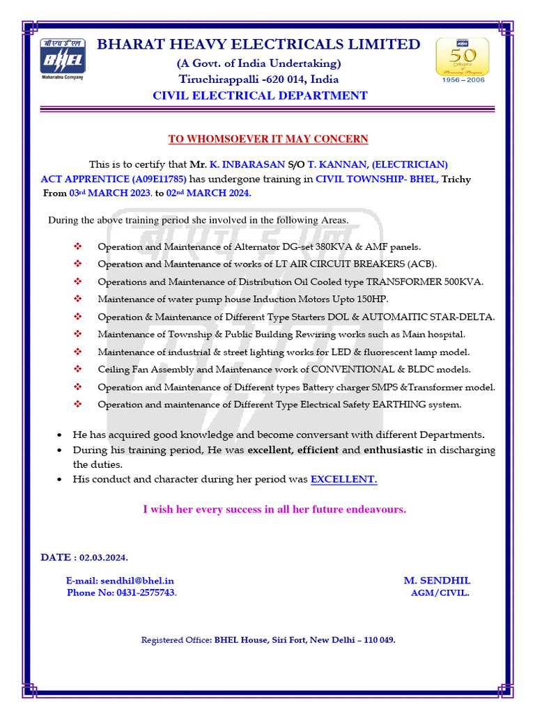 Apprentice Electrician Certification | PDF