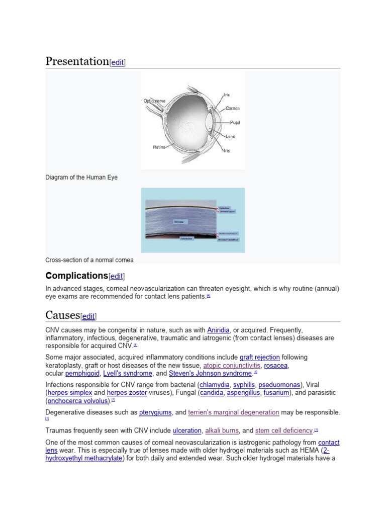 Corneal Neovascularization | PDF | Medical Specialties | Clinical Medicine