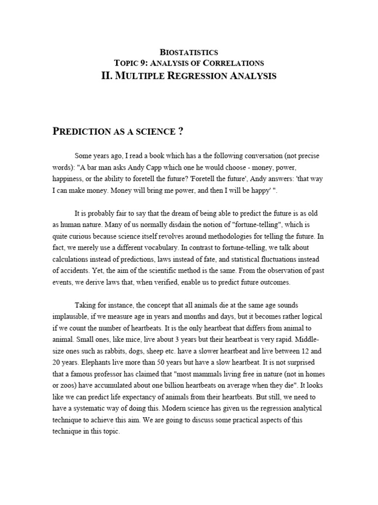 Multiple Regression Analysis Explained | PDF | Errors And Residuals ...