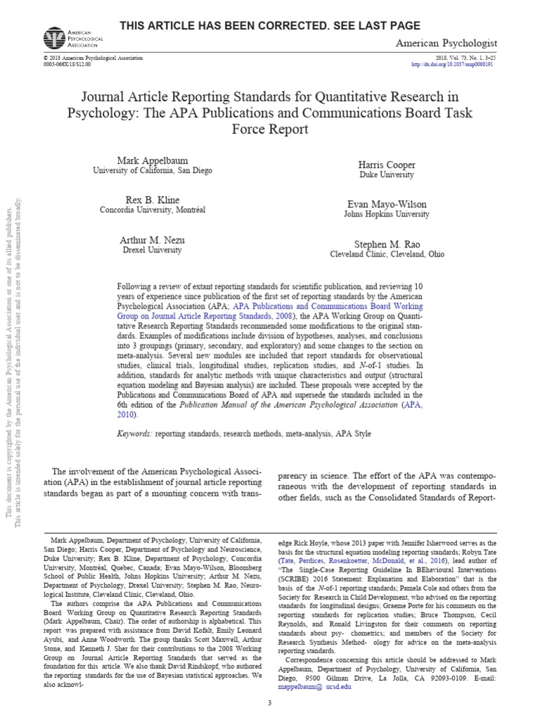 JARS Quantiative - 2018 | PDF | Hypothesis | Data Analysis