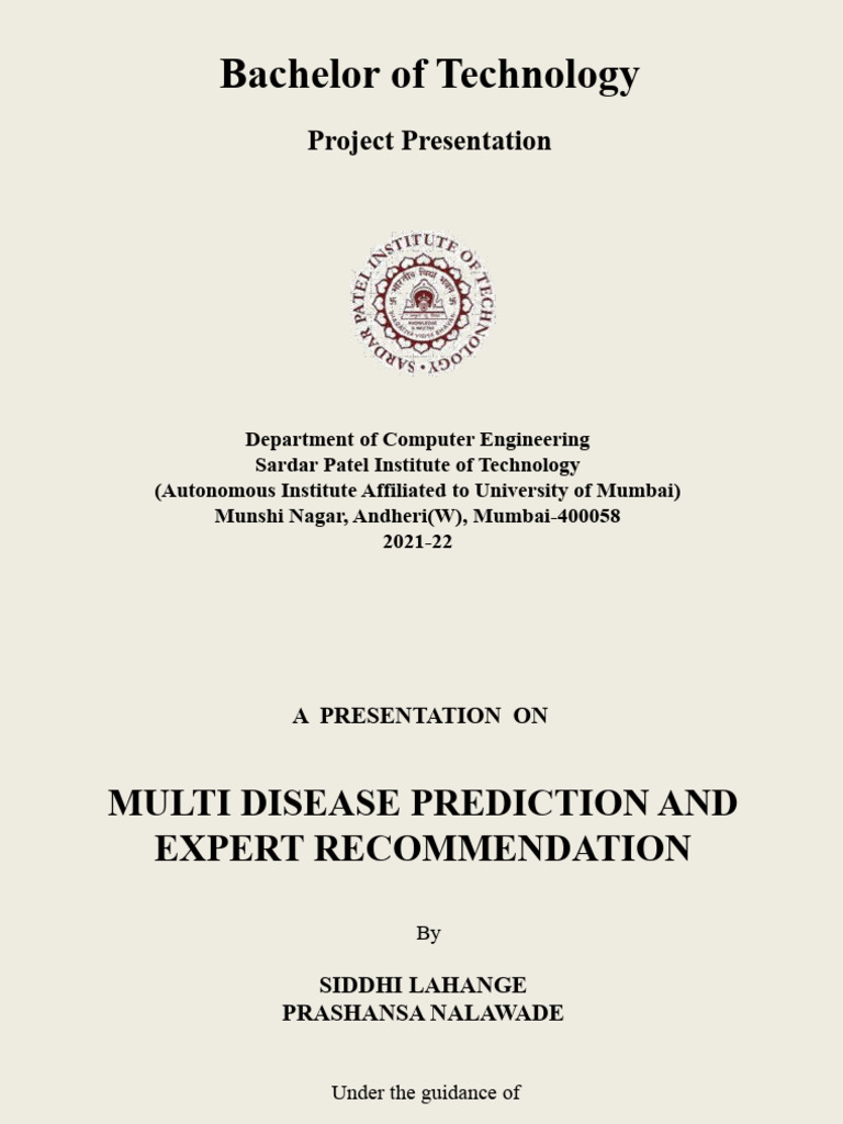 BTech Phase 4 Presentation Template | PDF | Machine Learning | Medical Diagnosis